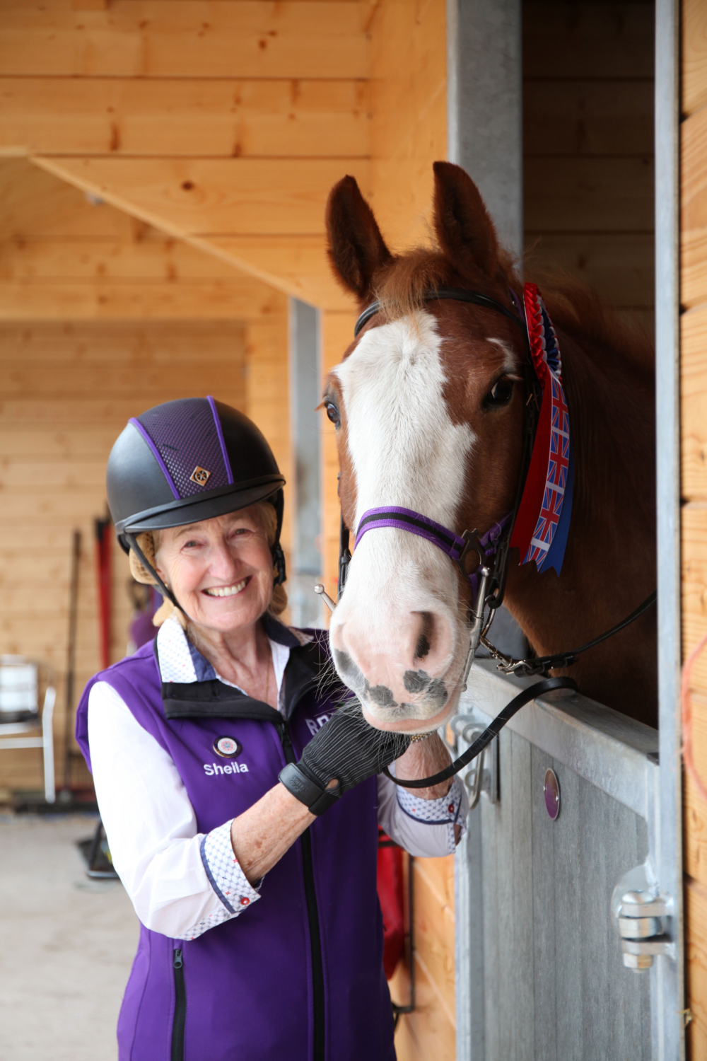 Sheila Saner Coronation champion with Bernard - Reaseheath College