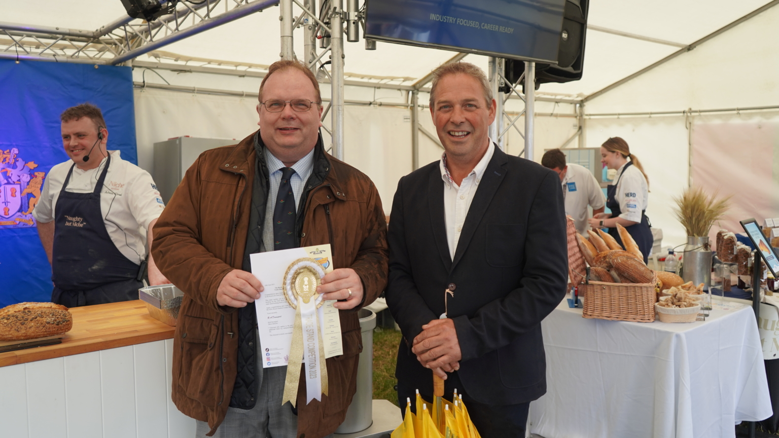 Marcus Clinton and Richard Blackburn winning stand - Reaseheath College