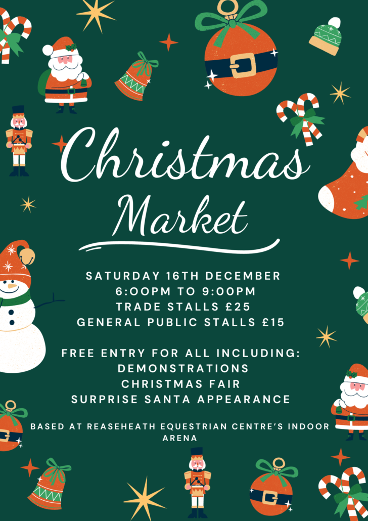 Green Illustrated Christmas Market Poster - Reaseheath College