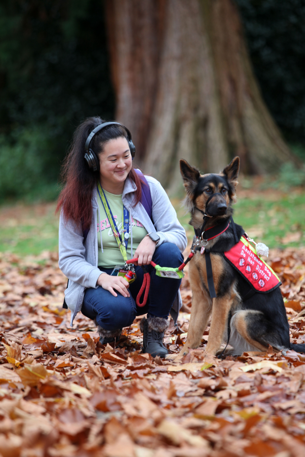 Melody Chen and assistance dog Mia 2 - Reaseheath College