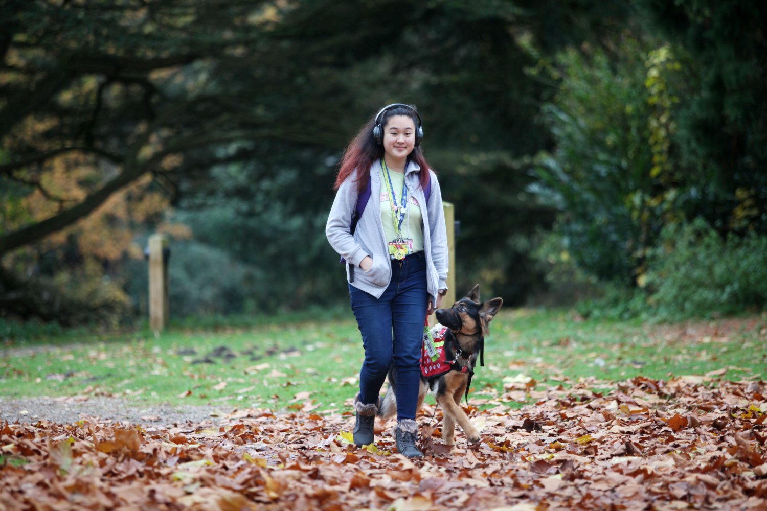 Melody chen and assistance dog Mia 3 - Reaseheath College