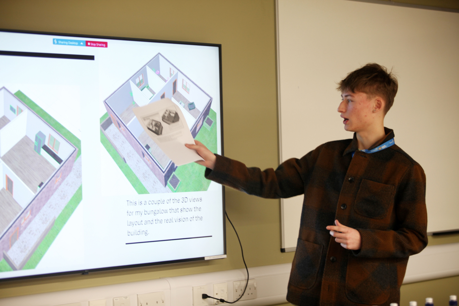 Ethan Leese presents bungalow design - Reaseheath College