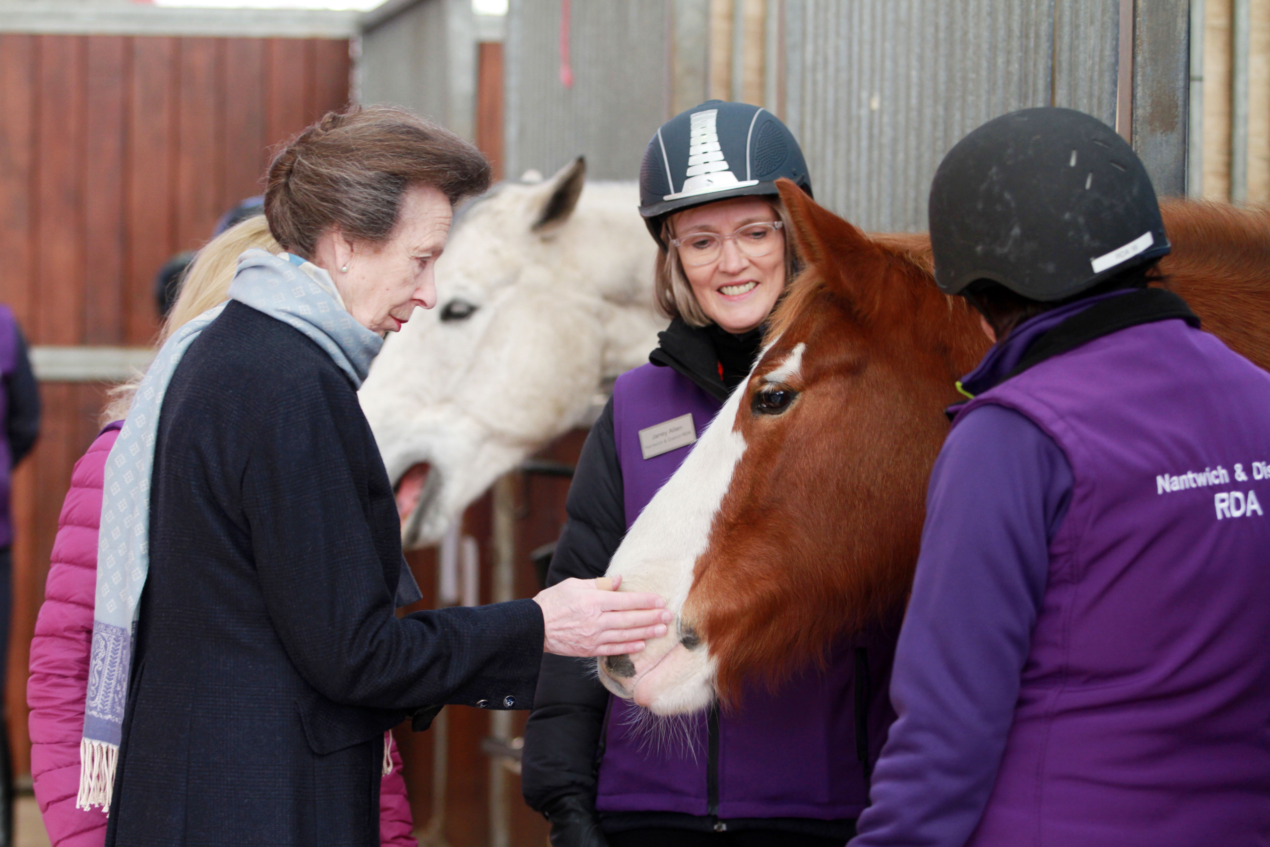 The Princess Royal meets pony Bernard and volunteers - Reaseheath College