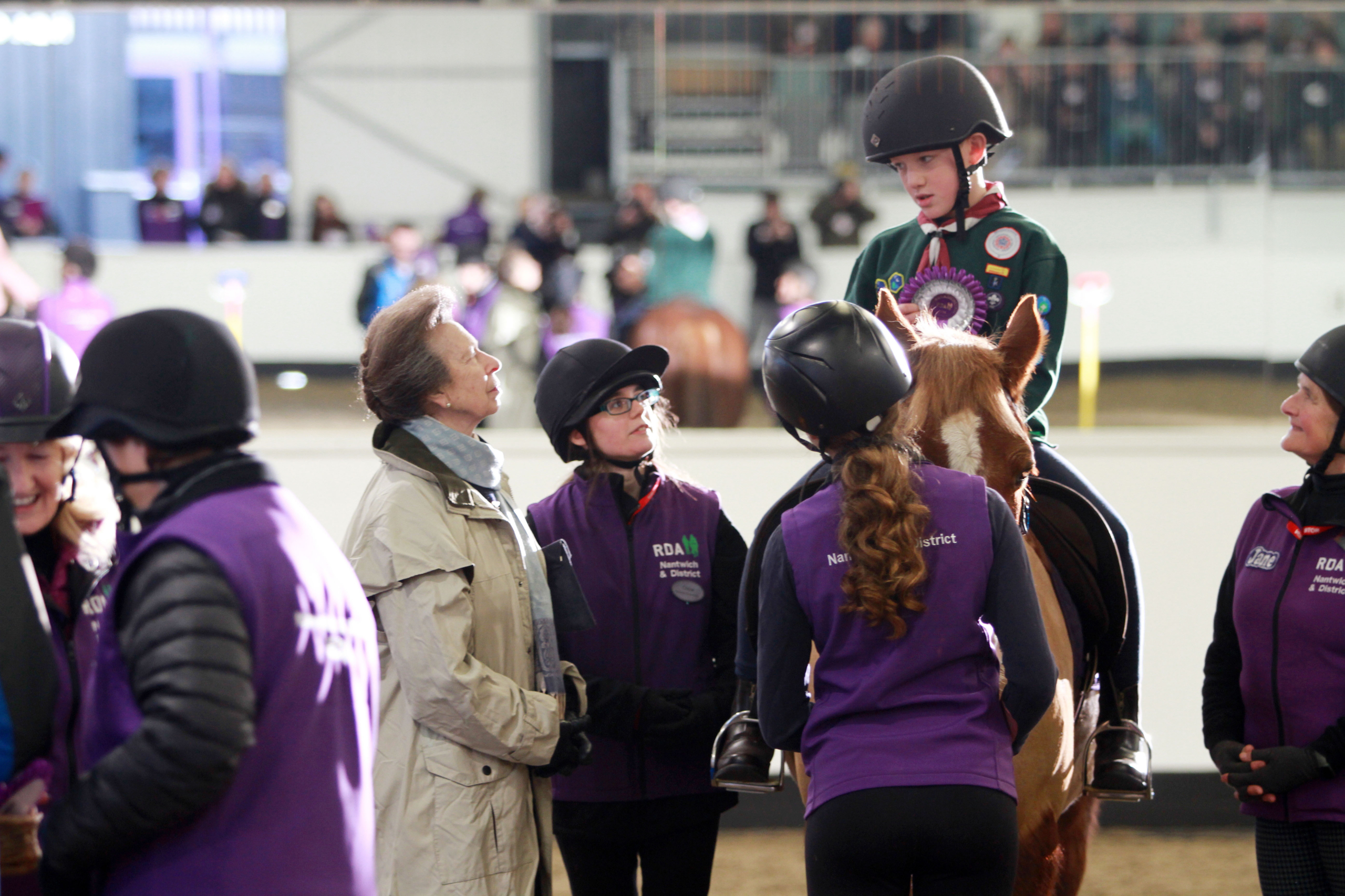 The Princess Royal talks to rider Theo - Reaseheath College