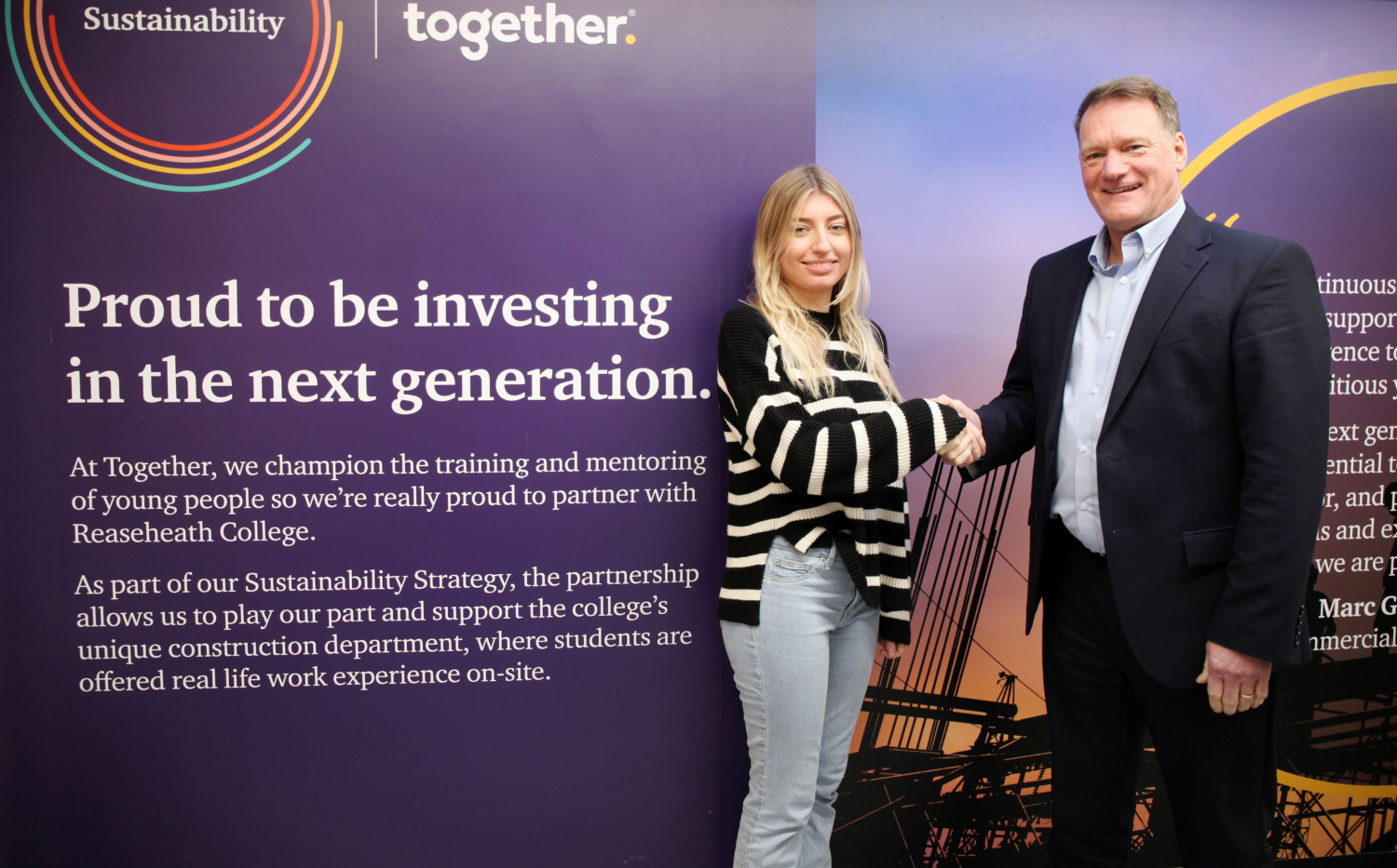 Winner Phillippa Jones, Together CEO Designate Gerald Grimes ...