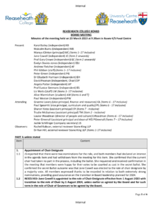 Minutes March 2023 Reaseheath College
