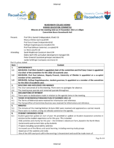 Minutes November 2022 Reaseheath College