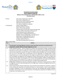 Minutes November 2023 Reaseheath College