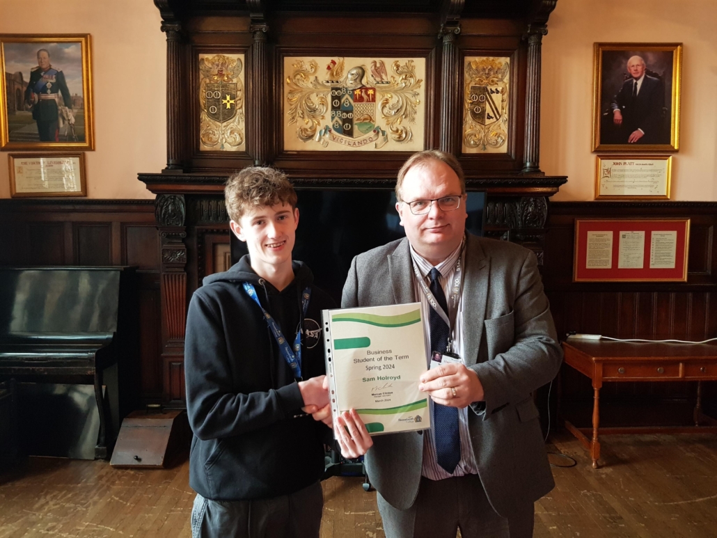 Sam Holroyd (Student of Term March 2024) - Reaseheath College